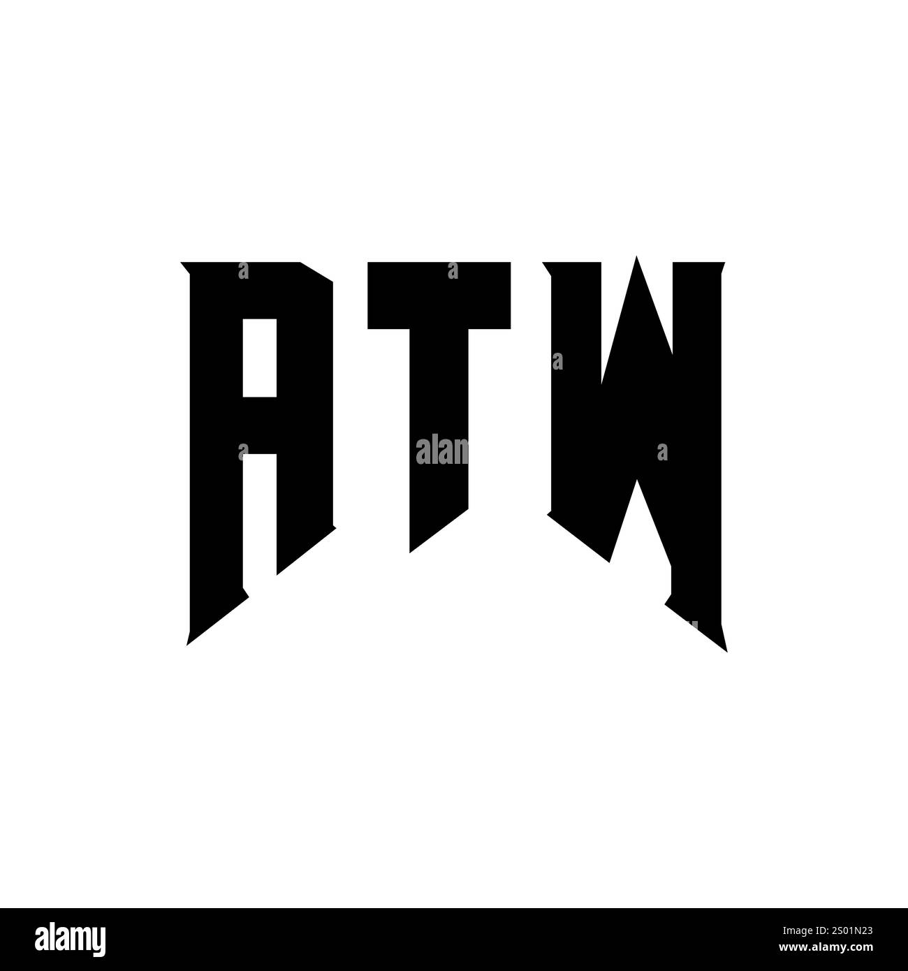 ATW letter logo design for technology company. ATW logo design black ...
