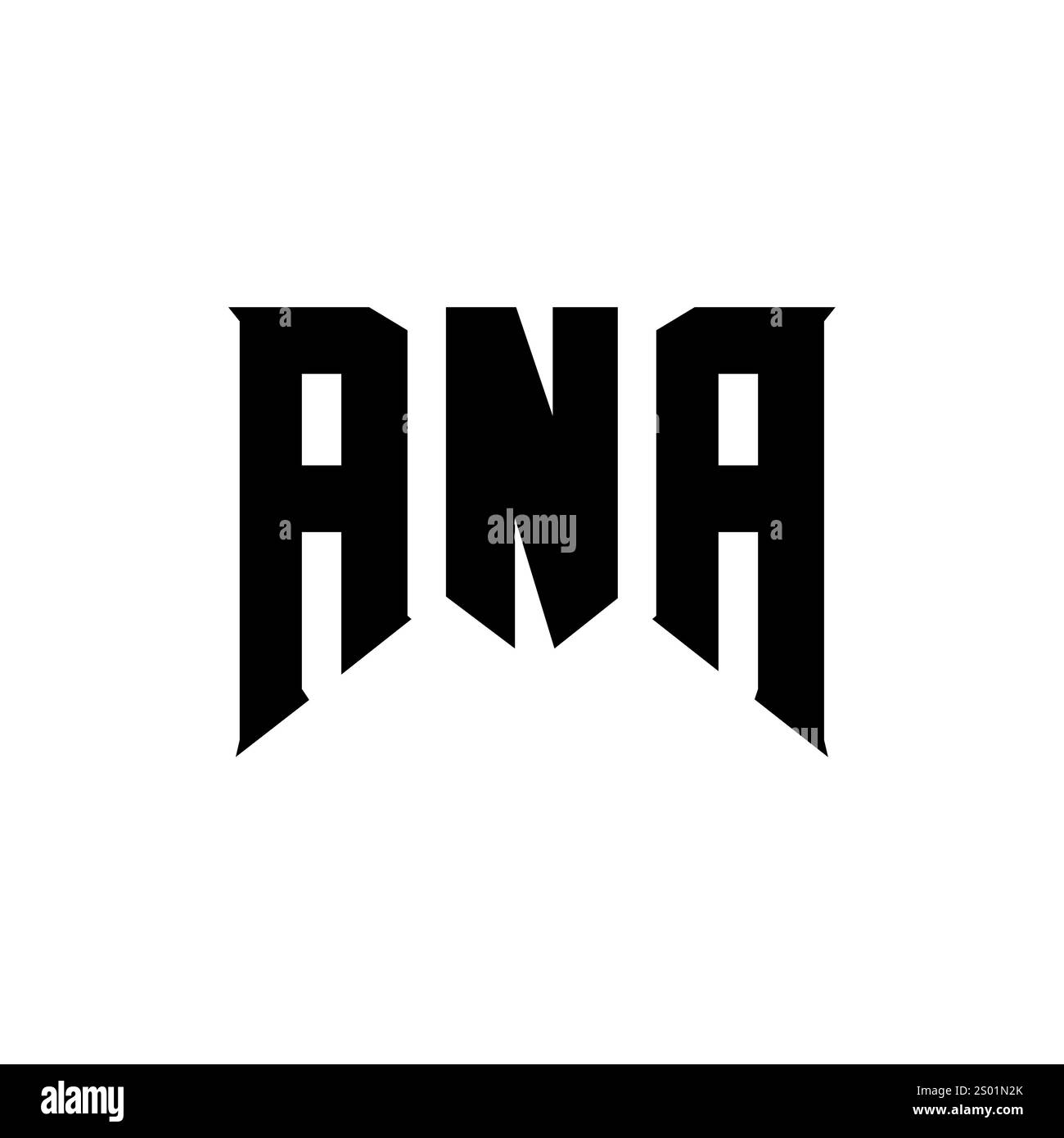 ANA letter logo design for technology company. ANA logo design black ...
