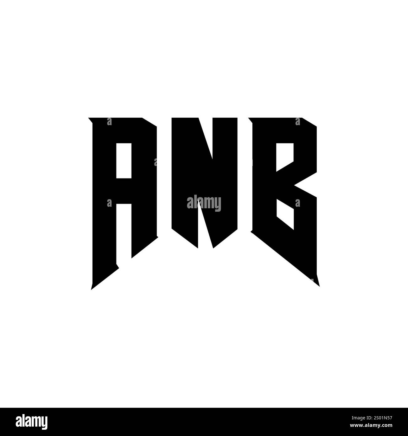 ANB letter logo design for technology company. ANB logo design black ...