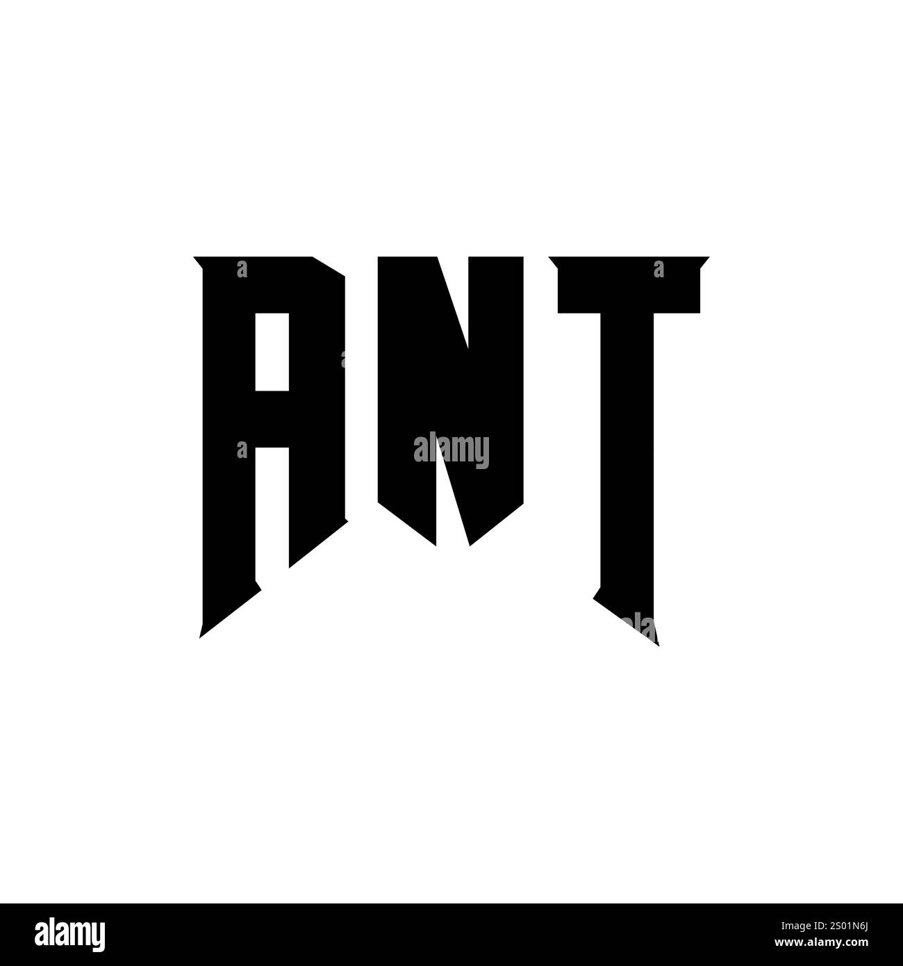 ANT letter logo design for technology company. ANT logo design black ...