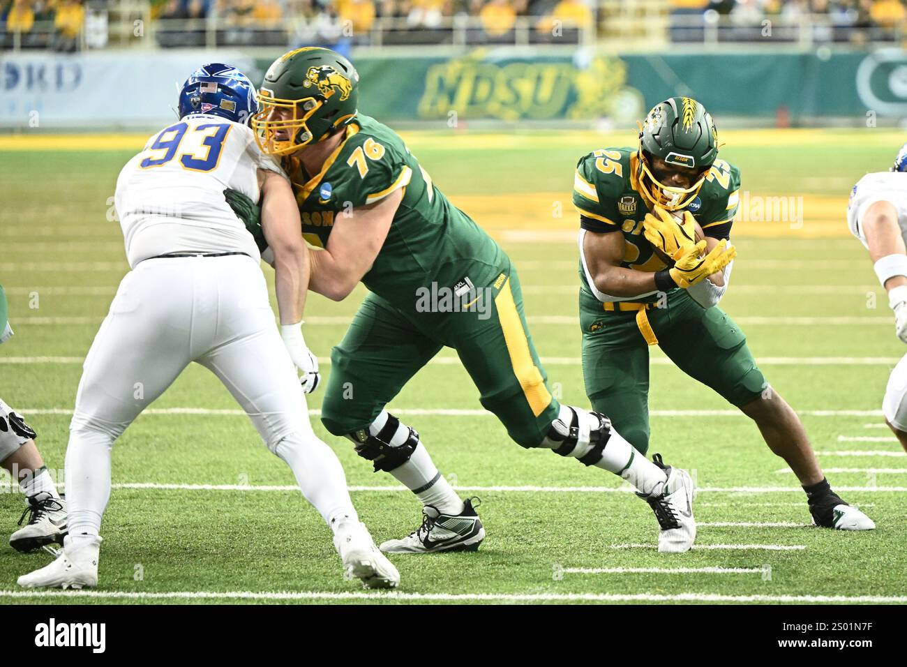 North Dakota State Bison running back CharMar Brown (25) rushes with ...