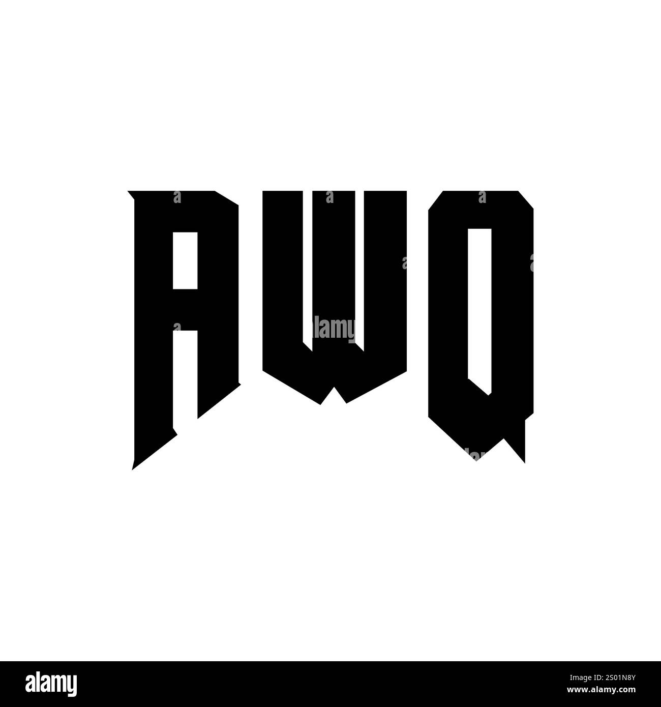 AWQ letter logo design for technology company. AWQ logo design black ...