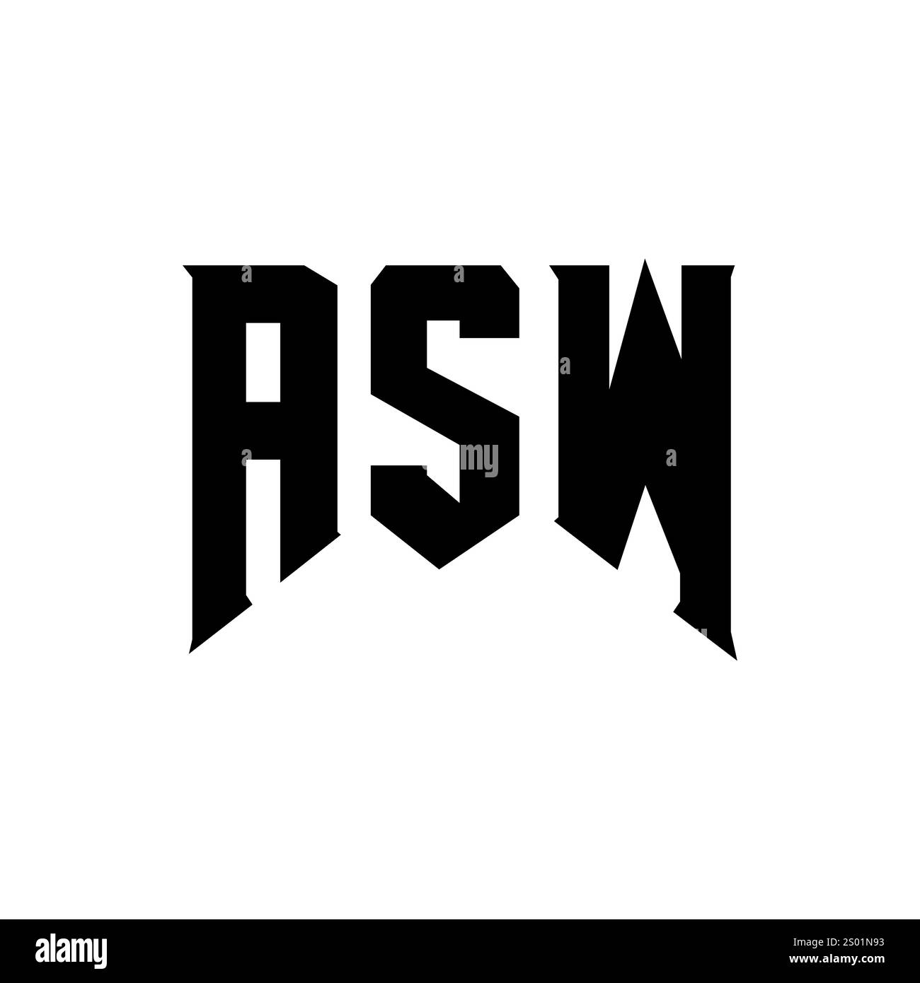 ASW letter logo design for technology company. ASW logo design black ...