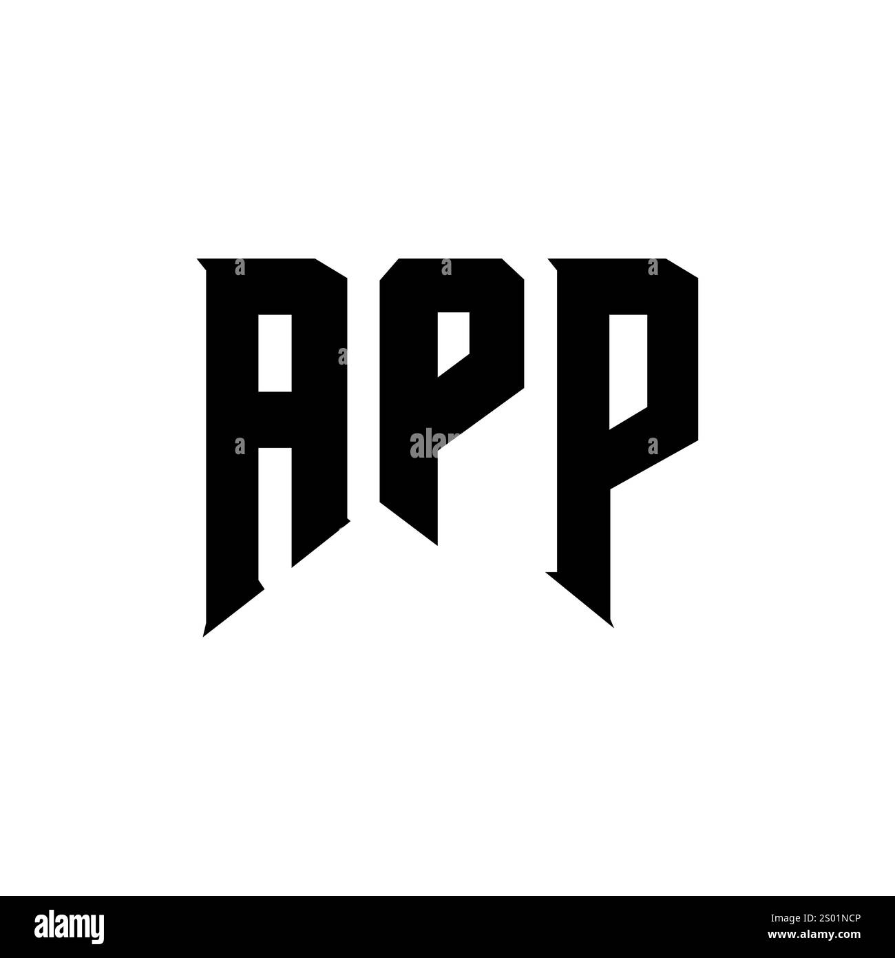 APP letter logo design for technology company. APP logo design black ...