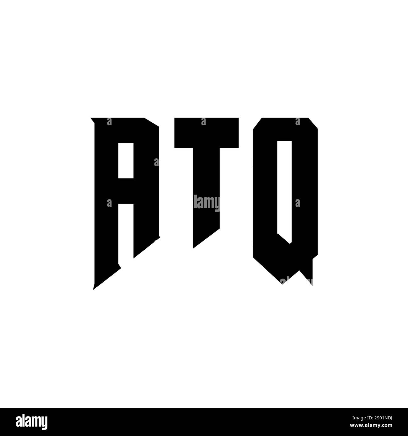 ATQ letter logo design for technology company. ATQ logo design black ...