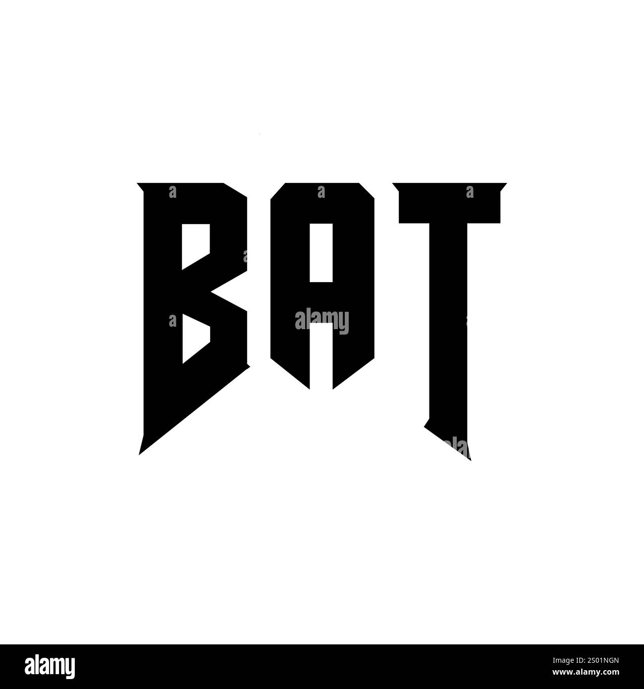 BAT letter logo design for technology company. BAT logo design black ...