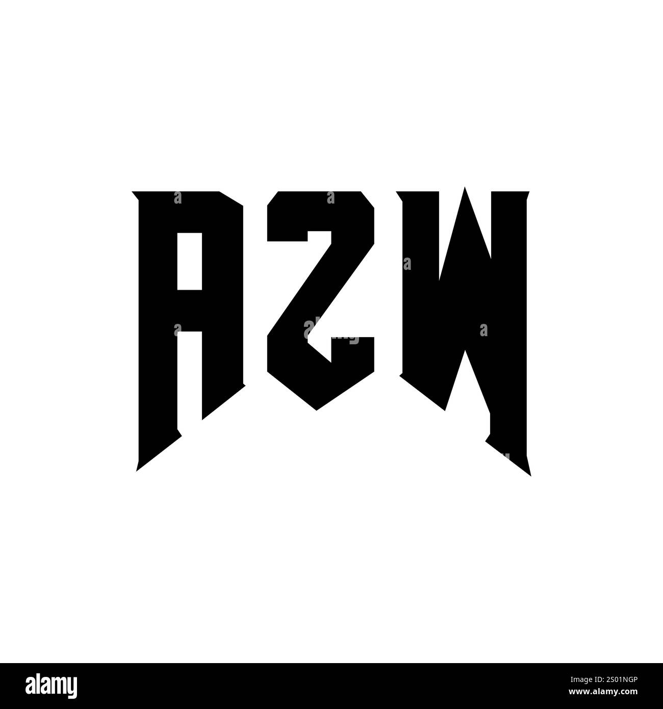 AZW letter logo design for technology company. AZW logo design black ...