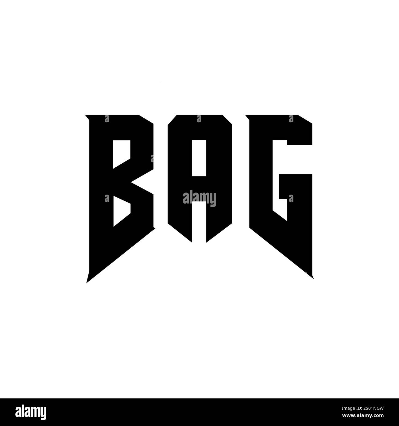 BAG letter logo design for technology company. BAG logo design black ...