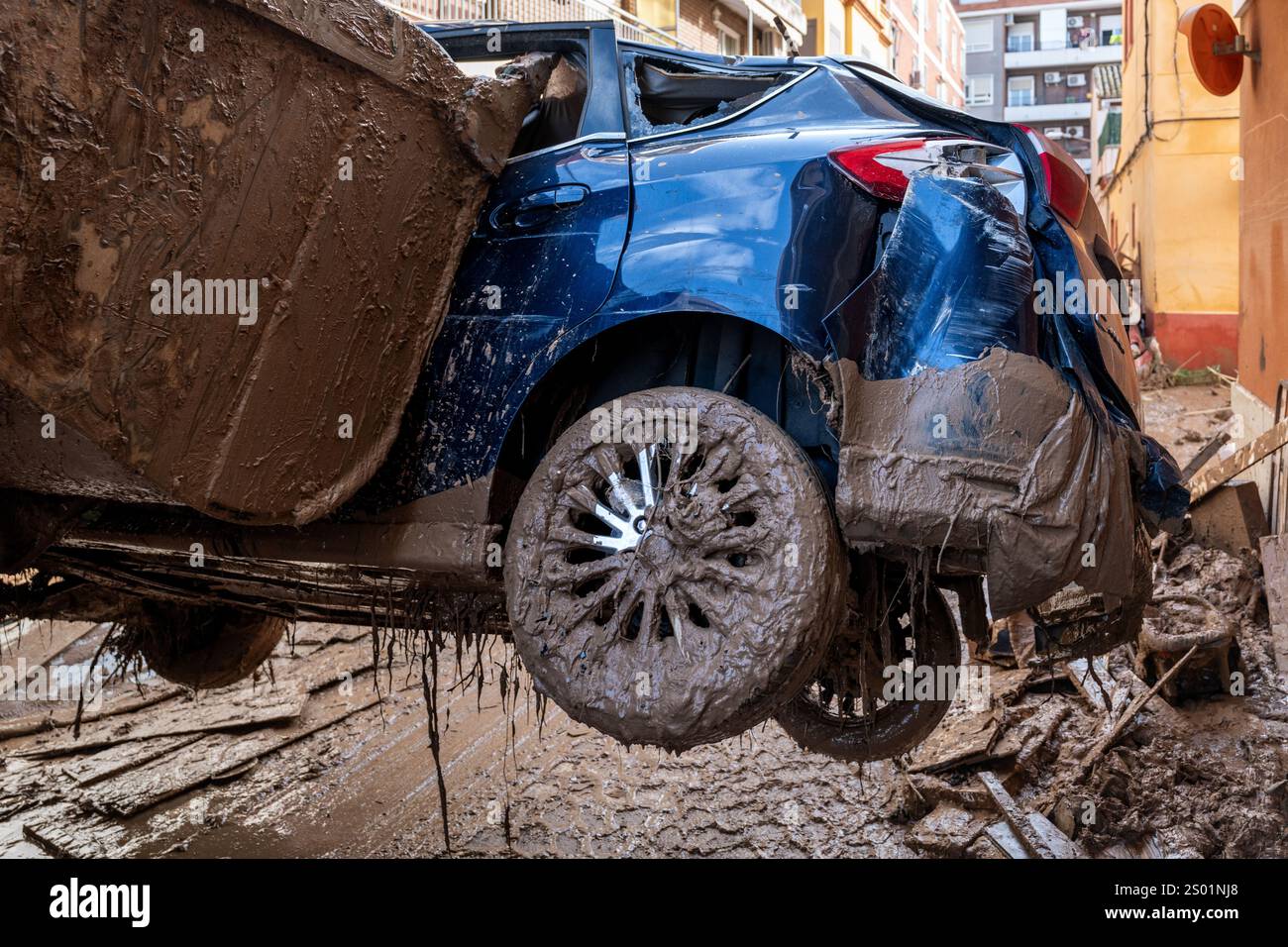 DANA flooding effects. Flood impacts, Valencia, Spain Stock Photo - Alamy