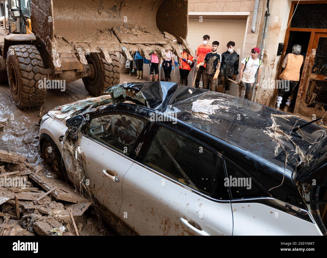 DANA flooding effects. Flood impacts, Valencia, Spain Stock Photo - Alamy