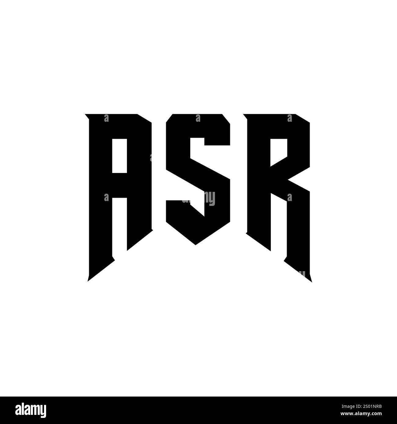 ASR letter logo design for technology company. ASR logo design black and white color combination ...
