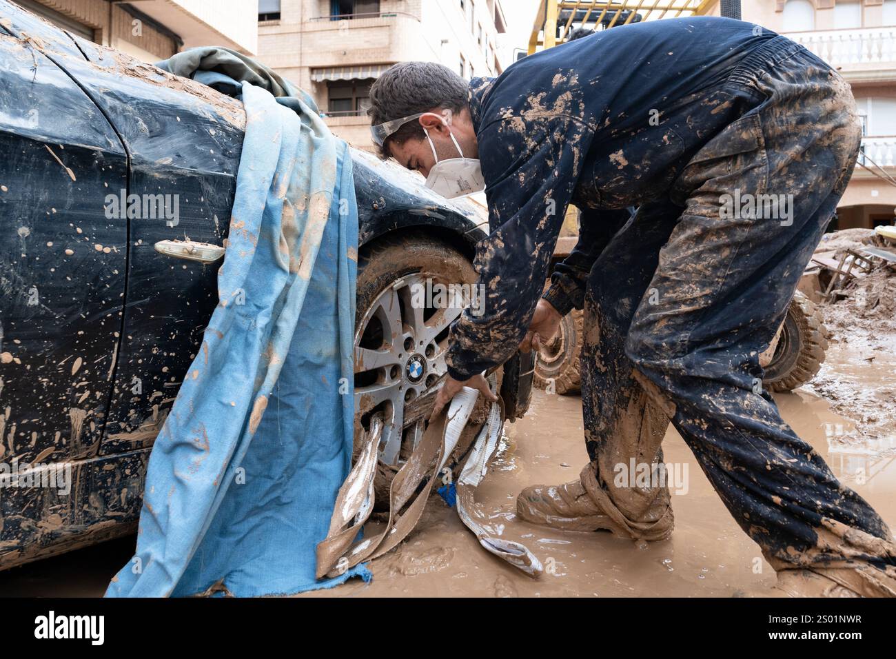 DANA flooding effects. Flood impacts, Valencia, Spain Stock Photo - Alamy