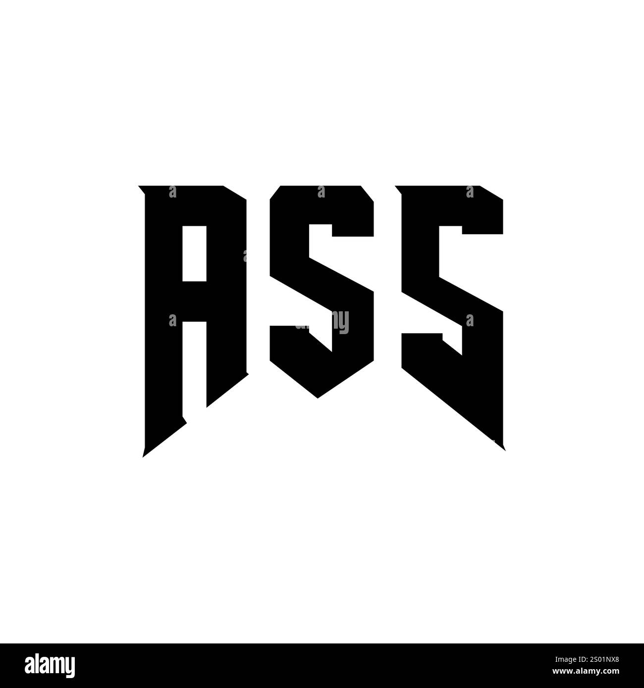 ASS letter logo design for technology company. ASS logo design black ...