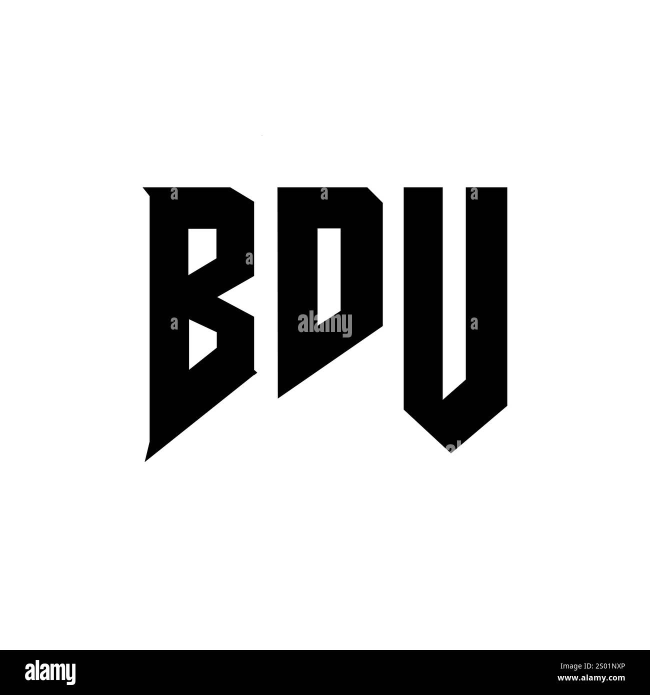 BDU letter logo design for technology company. BDU logo design black ...