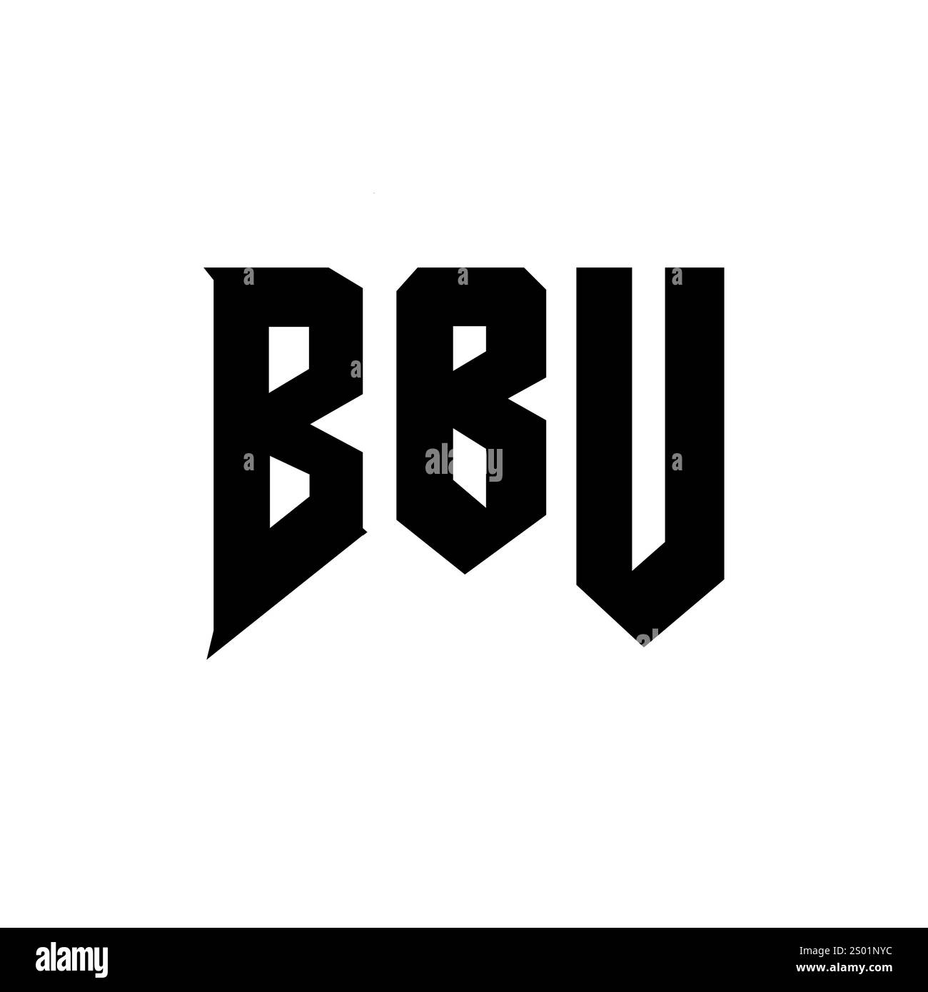 BBU letter logo design for technology company. BBU logo design black and white color combination ...