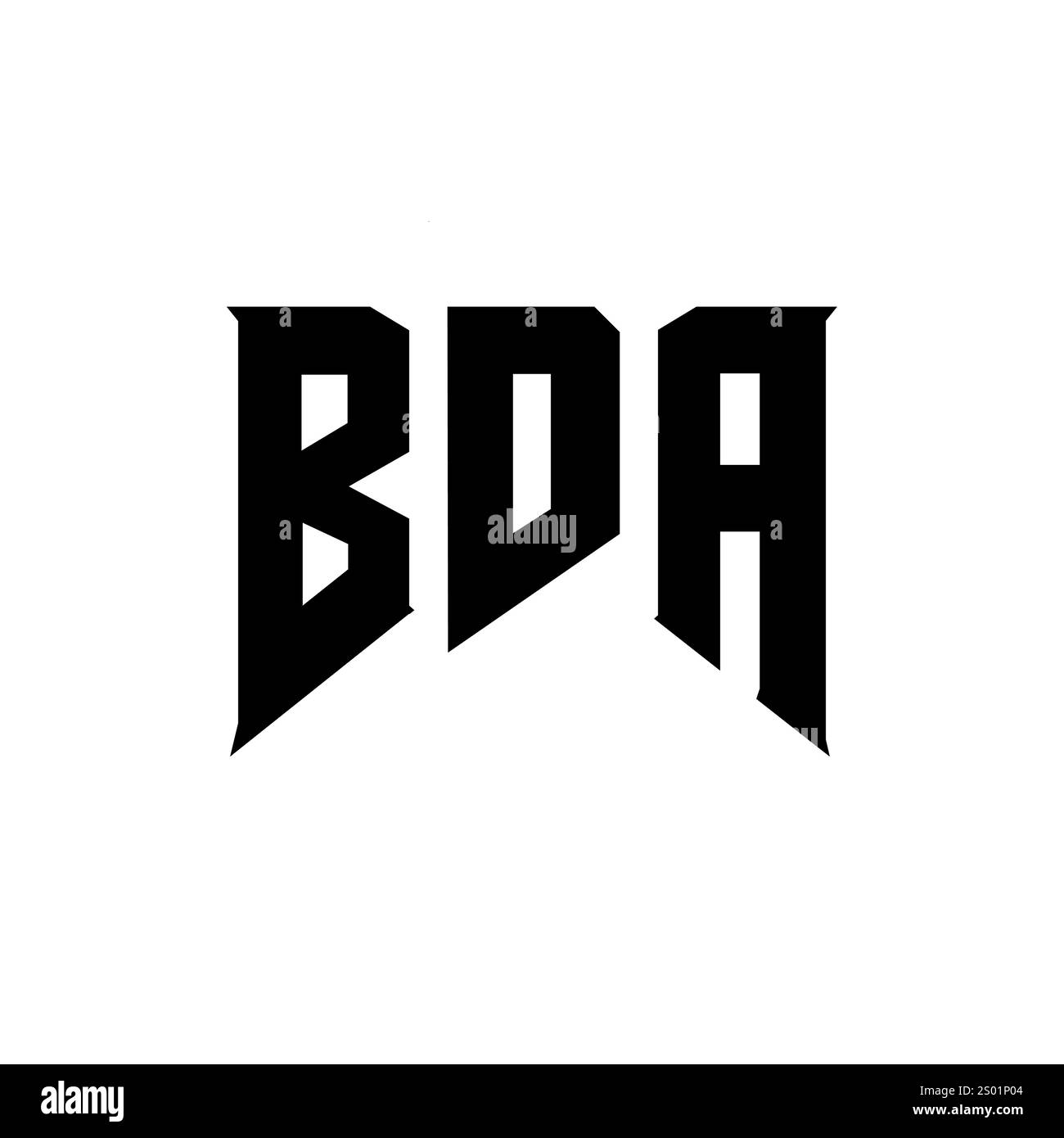 BDA letter logo design for technology company. BDA logo design black ...