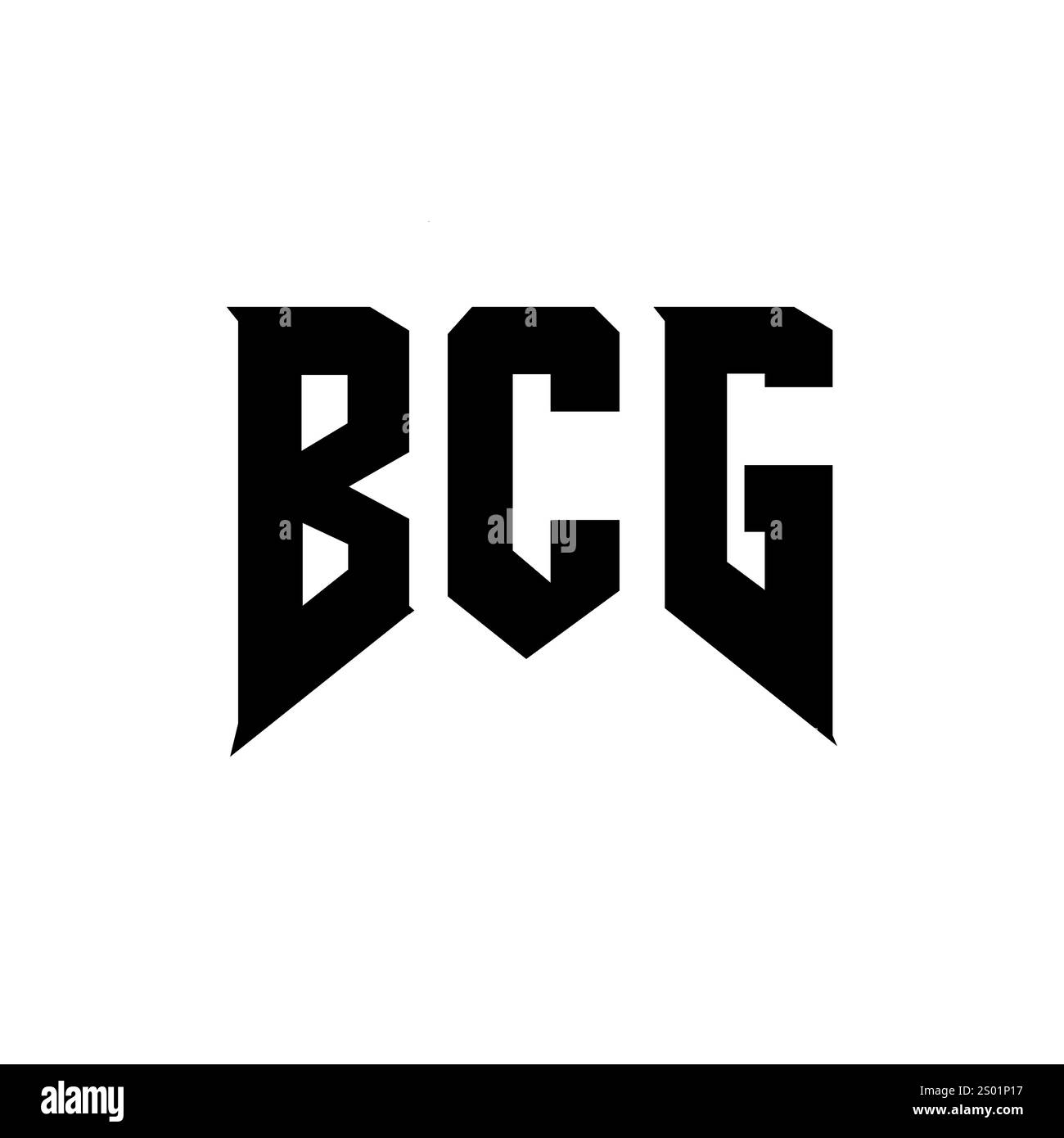 BCG letter logo design for technology company. BCG logo design black and white color combination ...