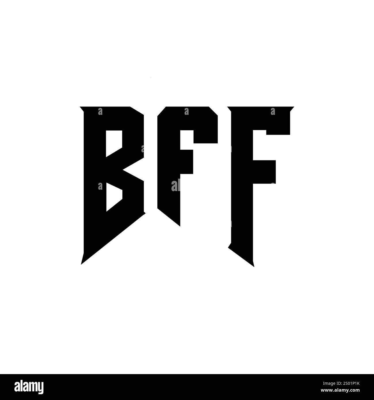 BFF letter logo design for technology company. BFF logo design black ...