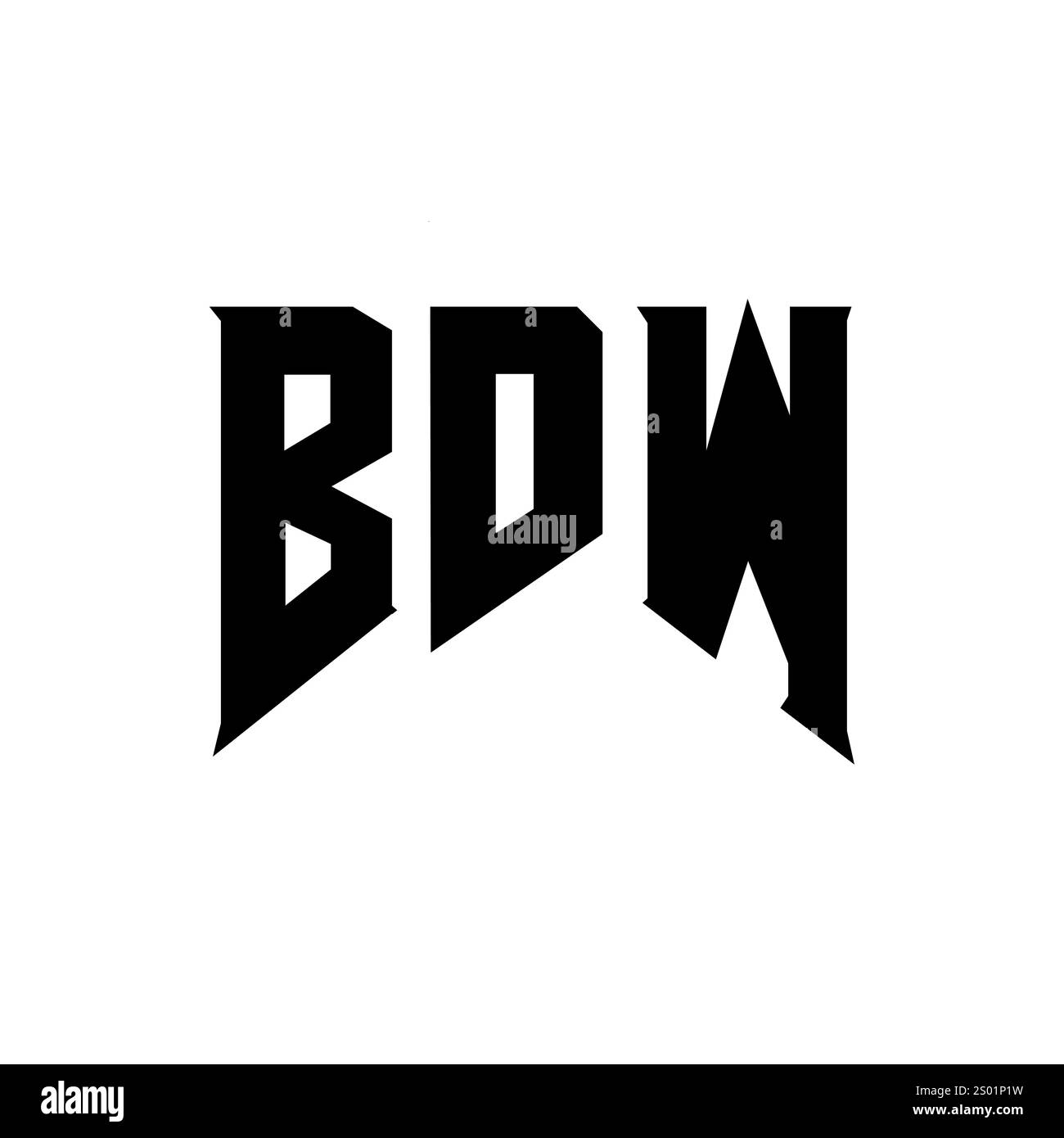 BDW letter logo design for technology company. BDW logo design black ...