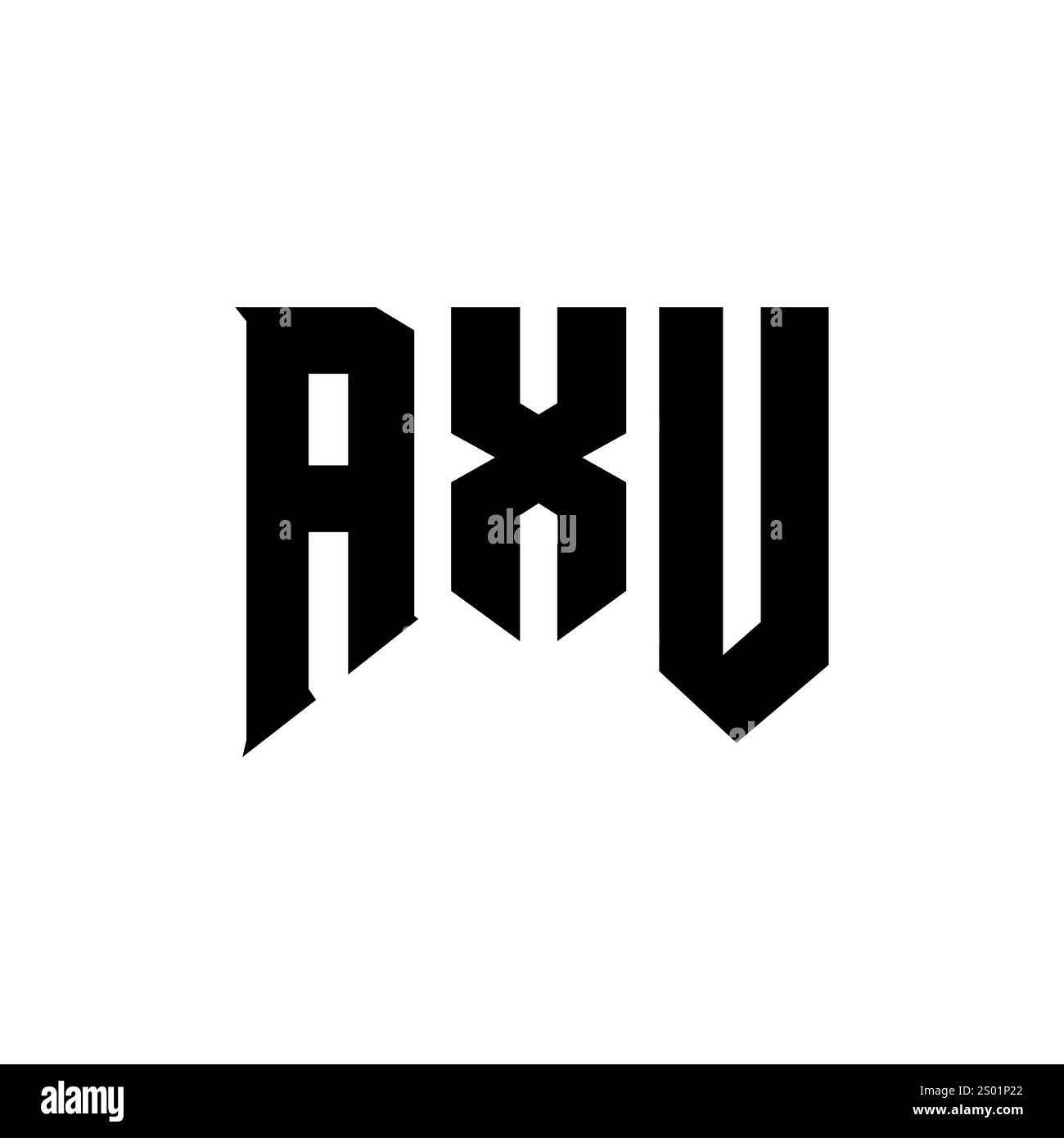 AXU letter logo design for technology company. AXU logo design black ...