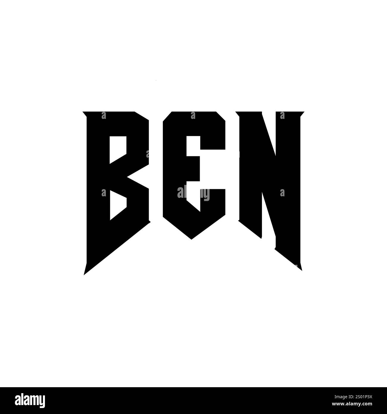 BEN letter logo design for technology company. BEN logo design black ...