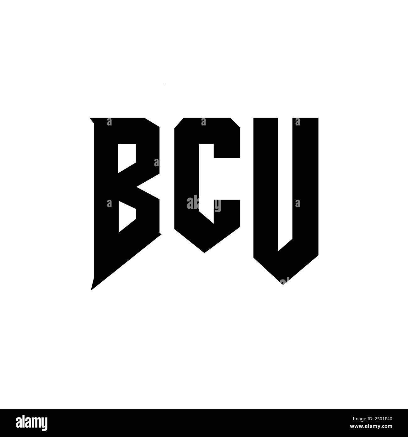 BCU letter logo design for technology company. BCU logo design black ...