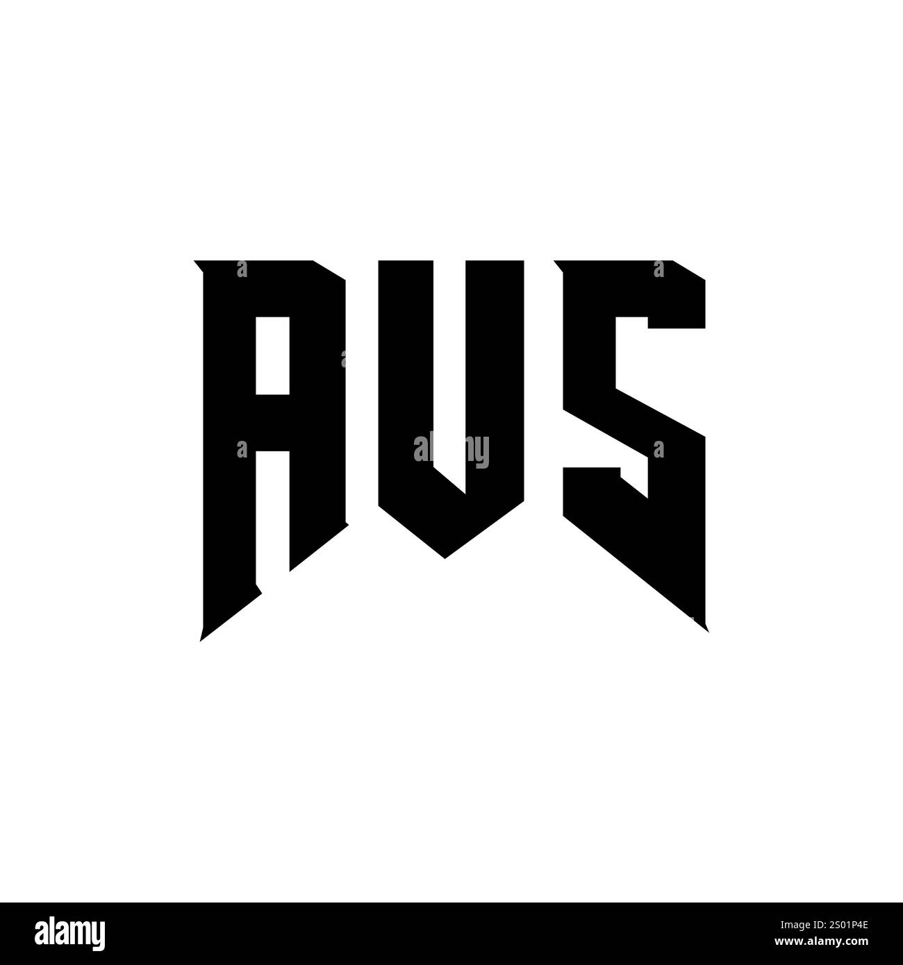 AUS letter logo design for technology company. AUS logo design black ...