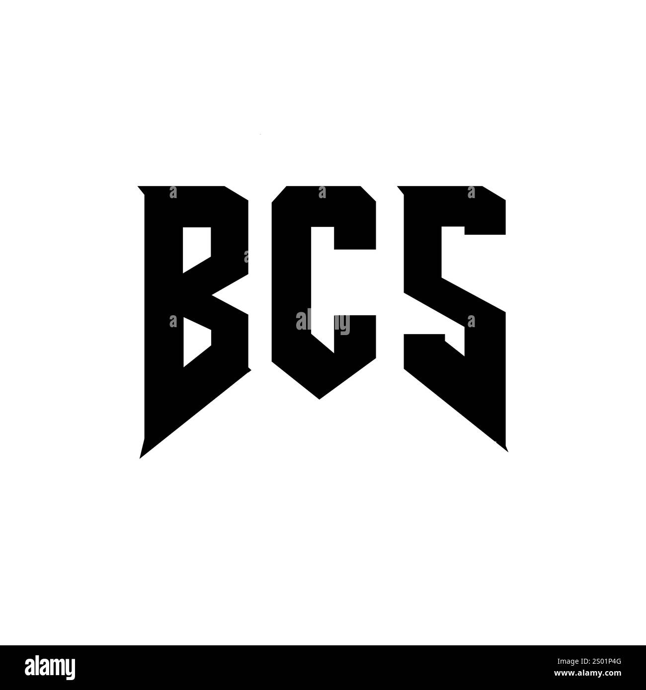 BCS letter logo design for technology company. BCS logo design black and white color combination ...