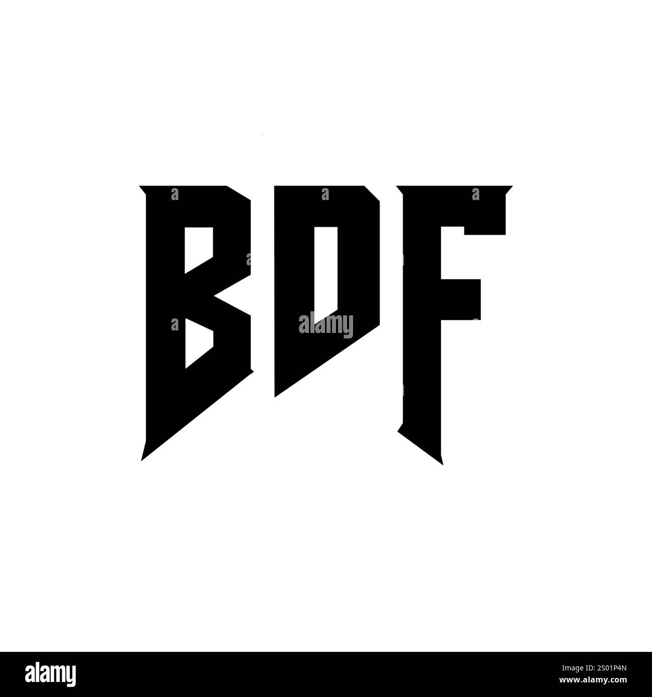 BDF letter logo design for technology company. BDF logo design black and white color combination ...
