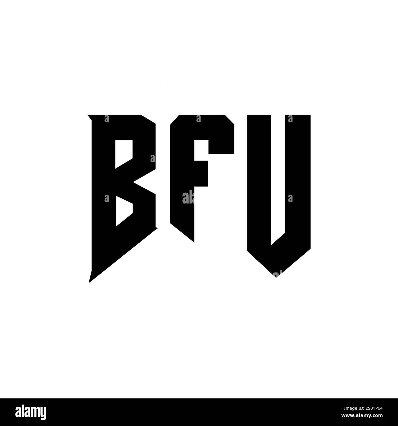 BFU letter logo design for technology company. BFU logo design black ...