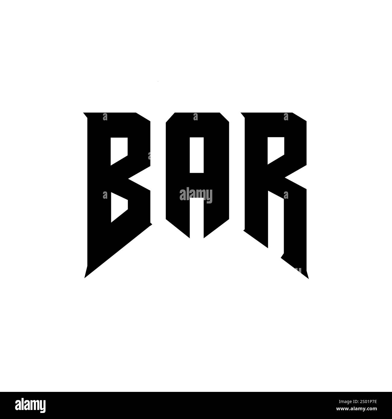 BAR letter logo design for technology company. BAR logo design black ...