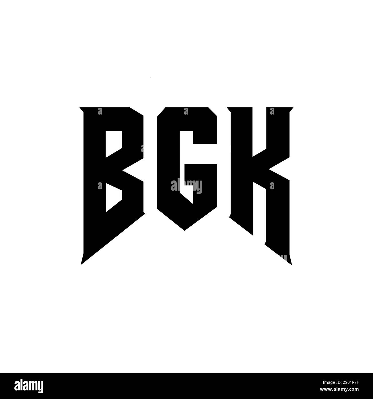 BGK letter logo design for technology company. BGK logo design black ...