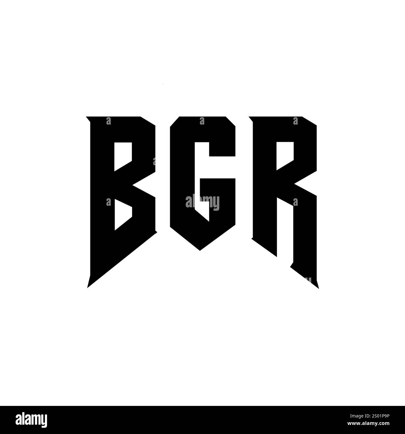 BGR letter logo design for technology company. BGR logo design black ...