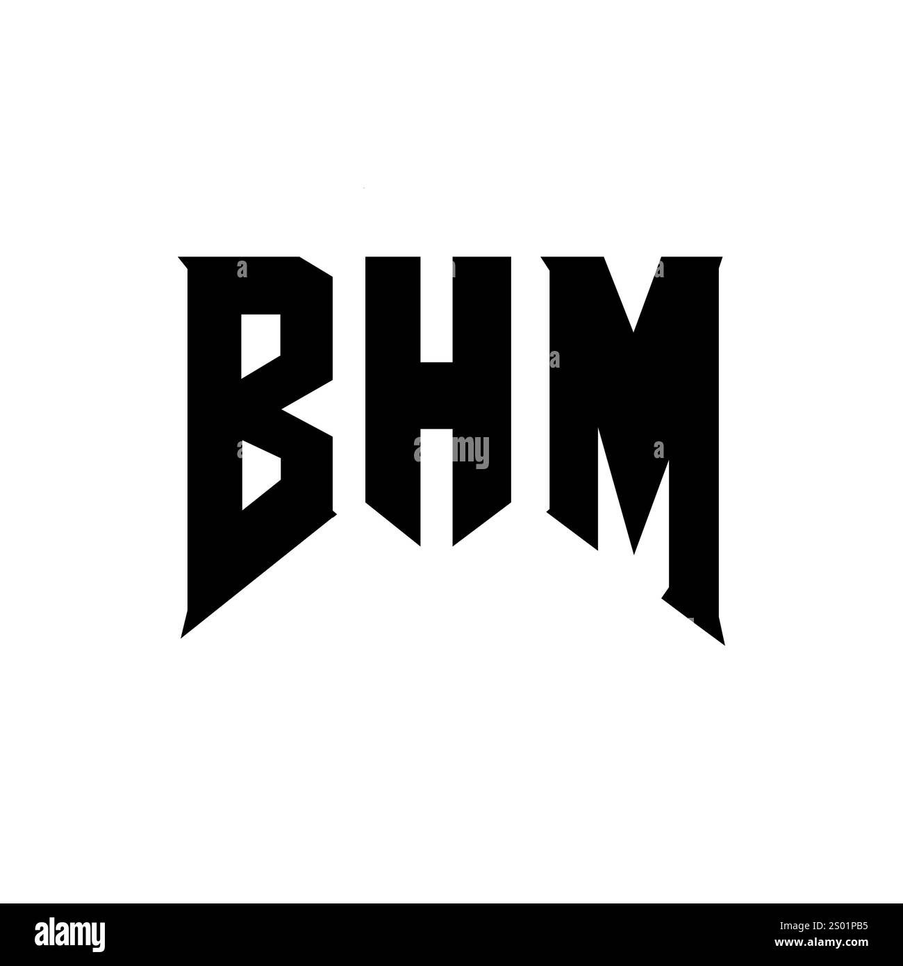 BHM letter logo design for technology company. BHM logo design black ...