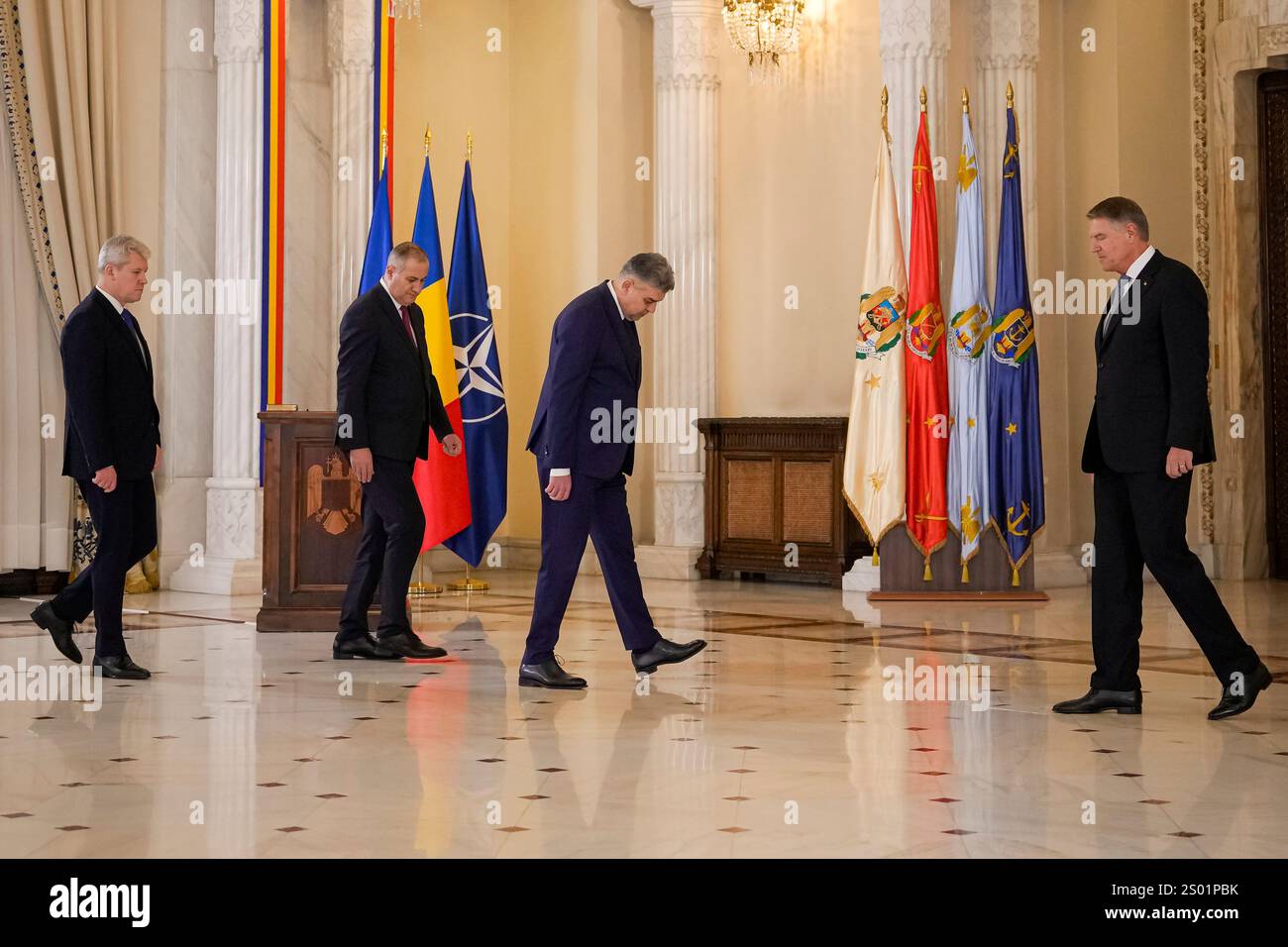 From left to right, Romanian minister of Internal Affairs, Catalin ...