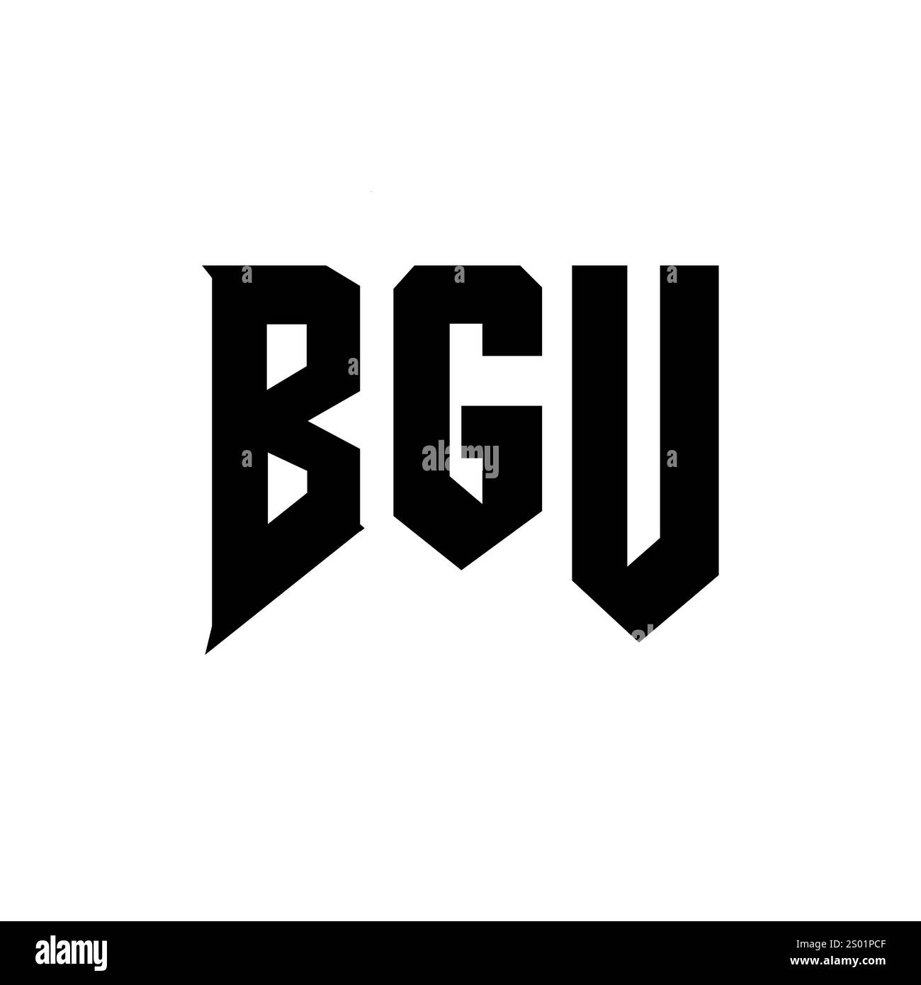 BGU letter logo design for technology company. BGU logo design black ...