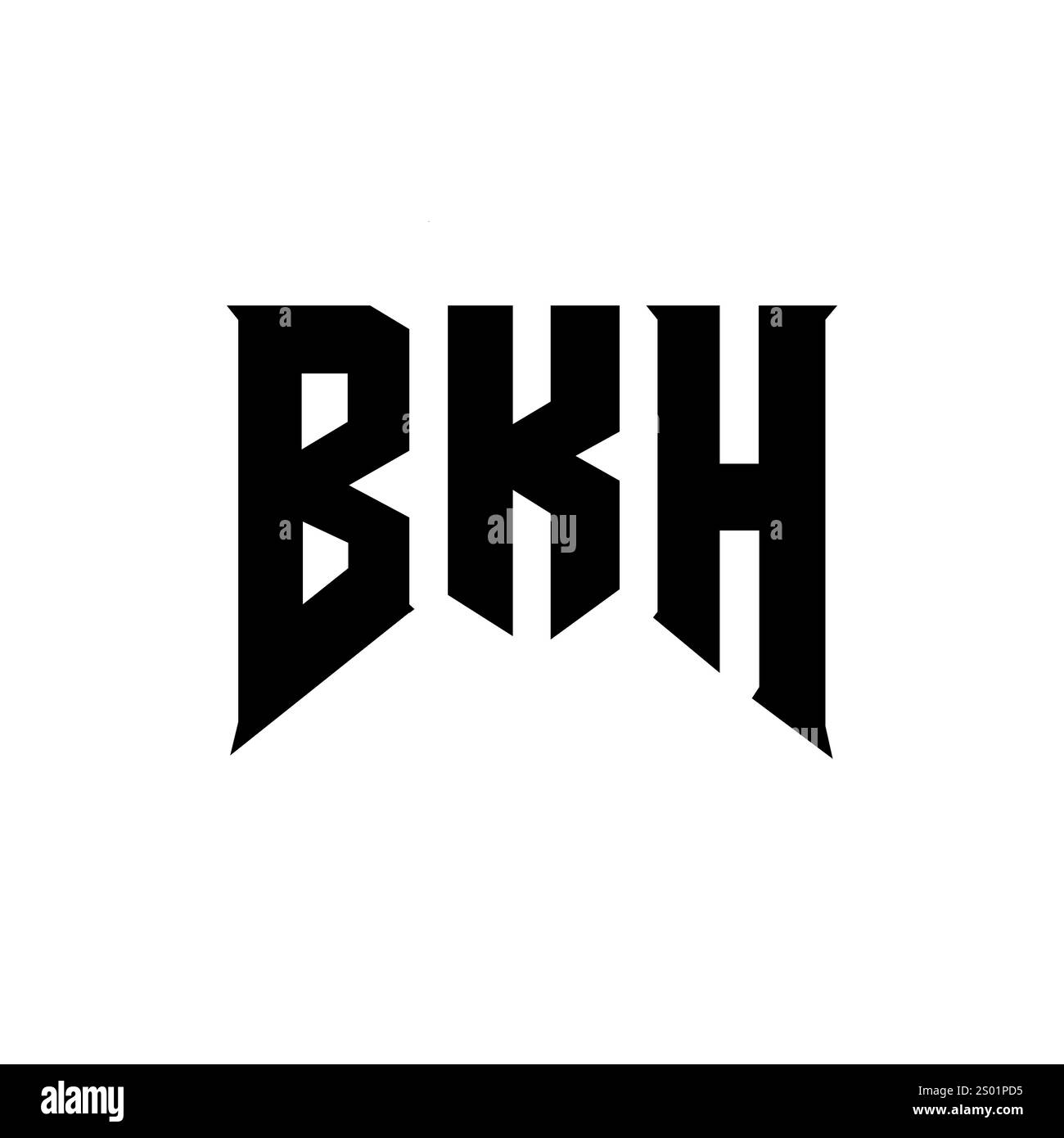 BKH letter logo design for technology company. BKH logo design black ...