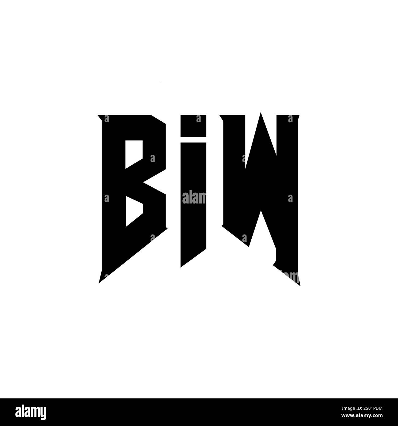 Biw Letter Logo Design For Technology Company Biw Logo Design Black