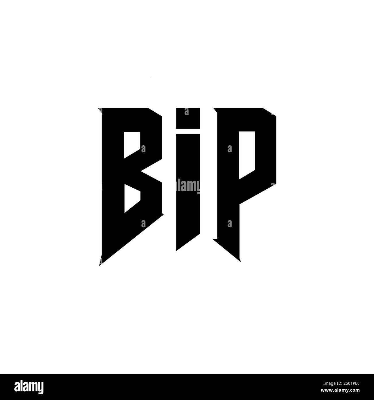 BIP letter logo design for technology company. BIP logo design black ...