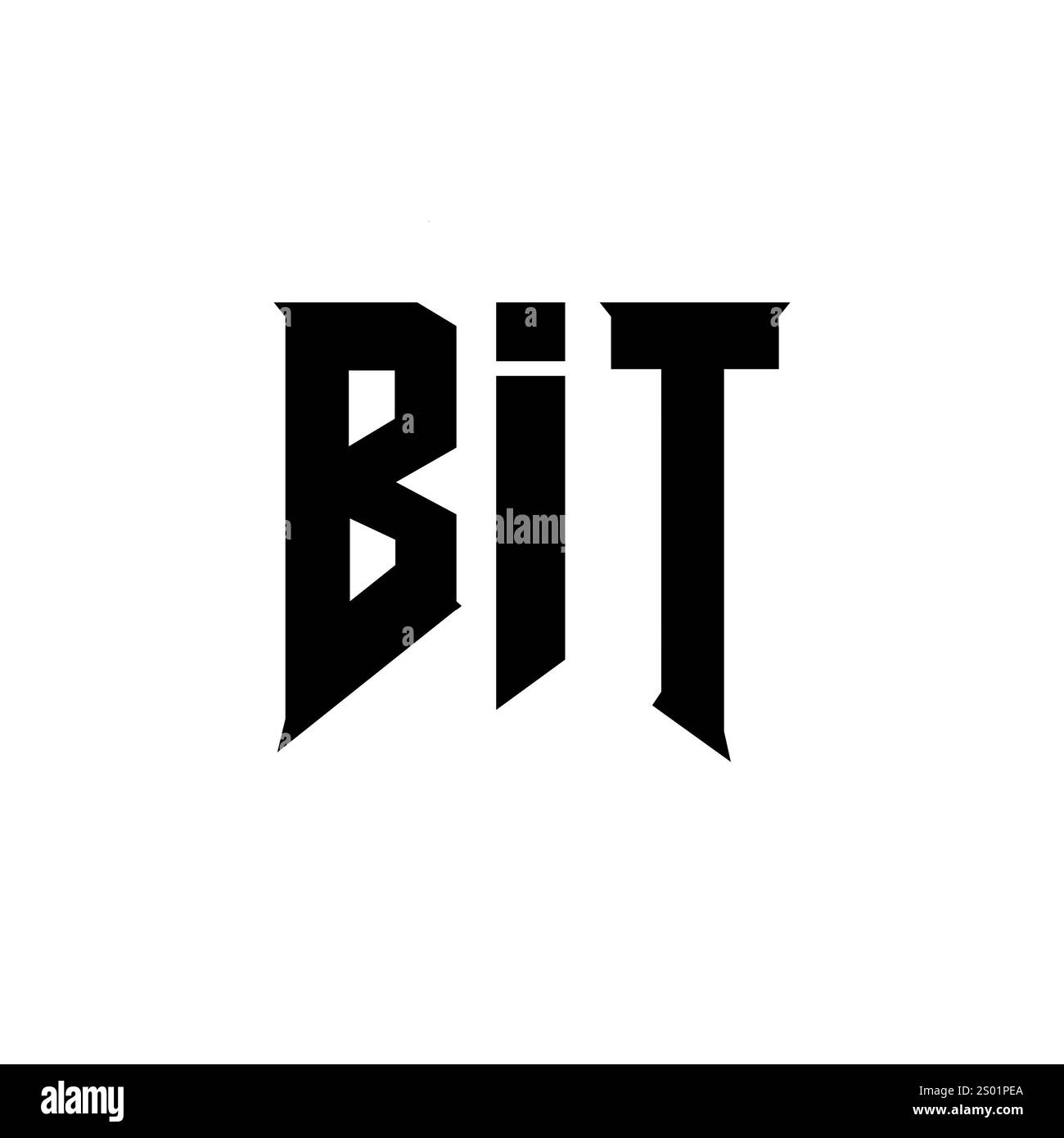 BIT letter logo design for technology company. BIT logo design black ...