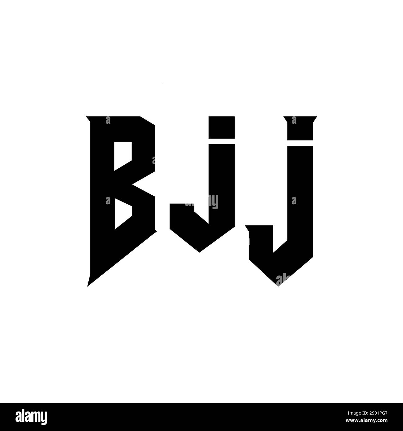 BJJ letter logo design for technology company. BJJ logo design black ...