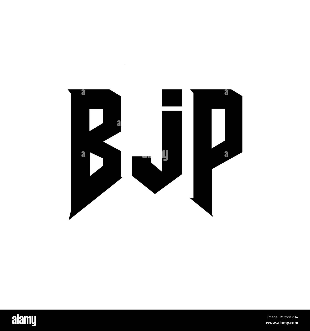 BJP letter logo design for technology company. BJP logo design black ...