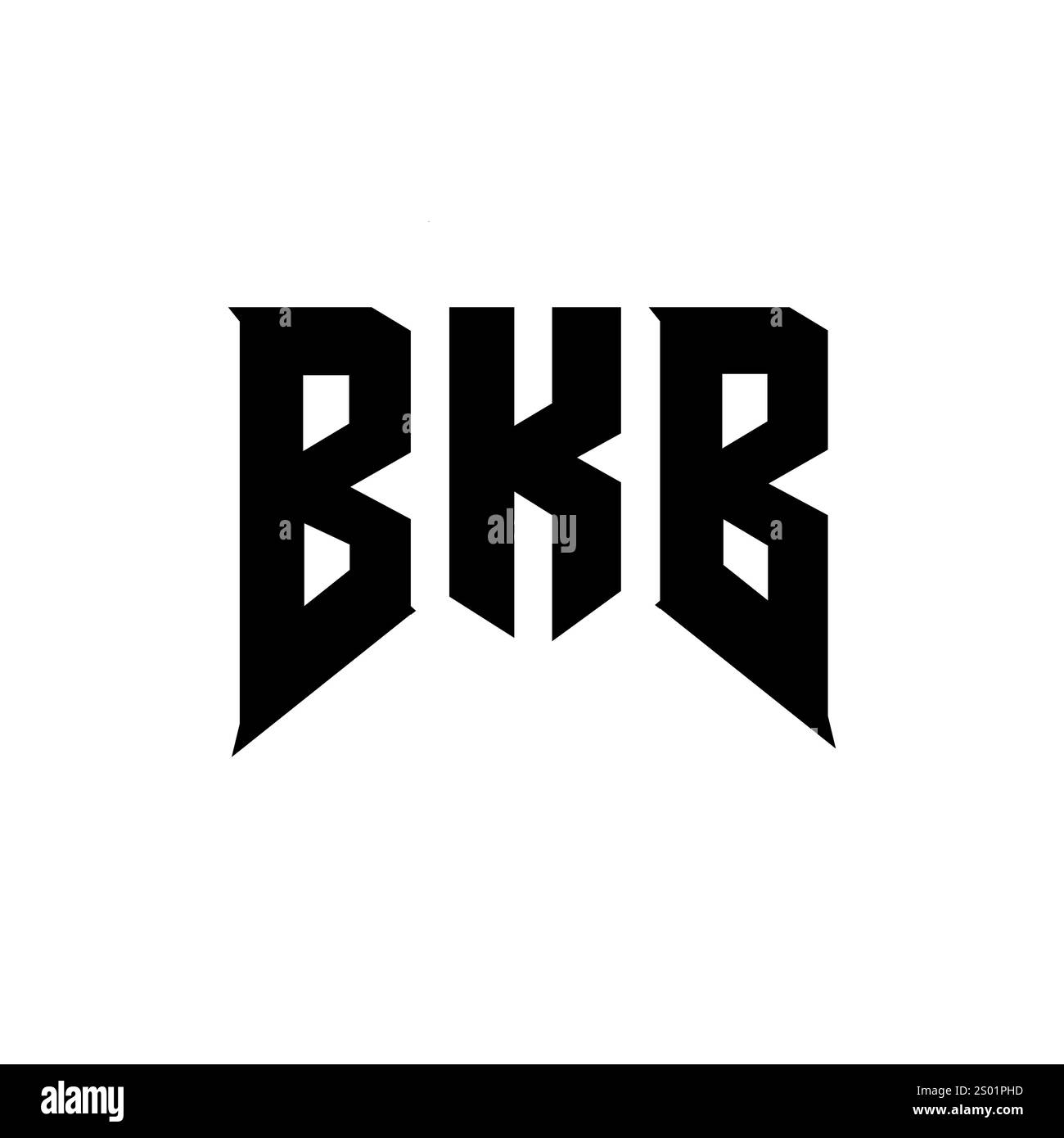 BKB letter logo design for technology company. BKB logo design black and white color combination ...