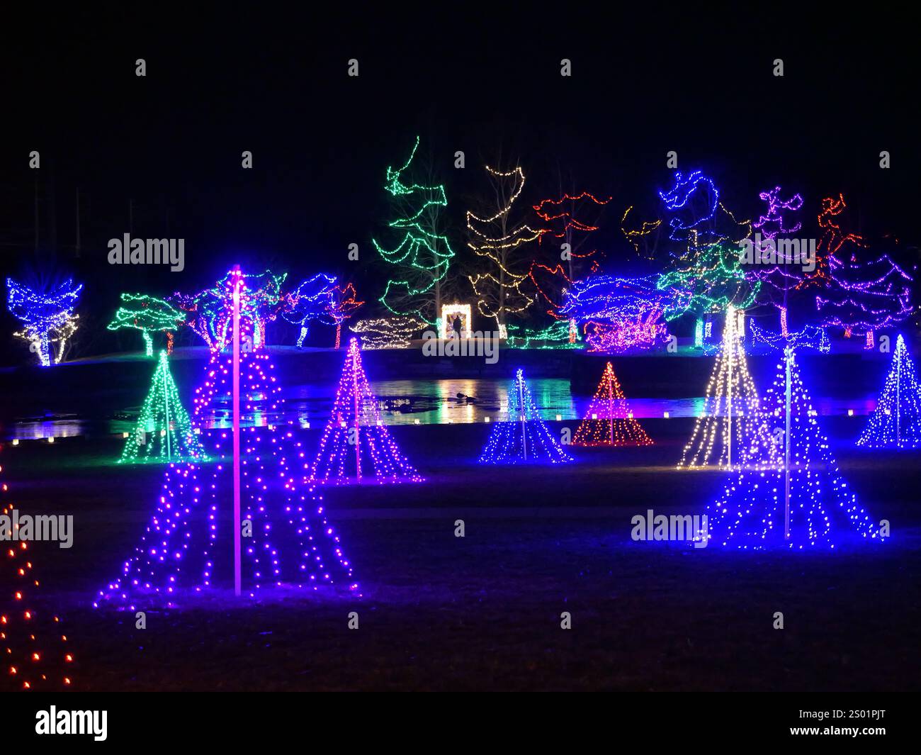 Olathe, Kansas - December 21, 2024: GLOLATHE Christmas Lights at Olathe ...