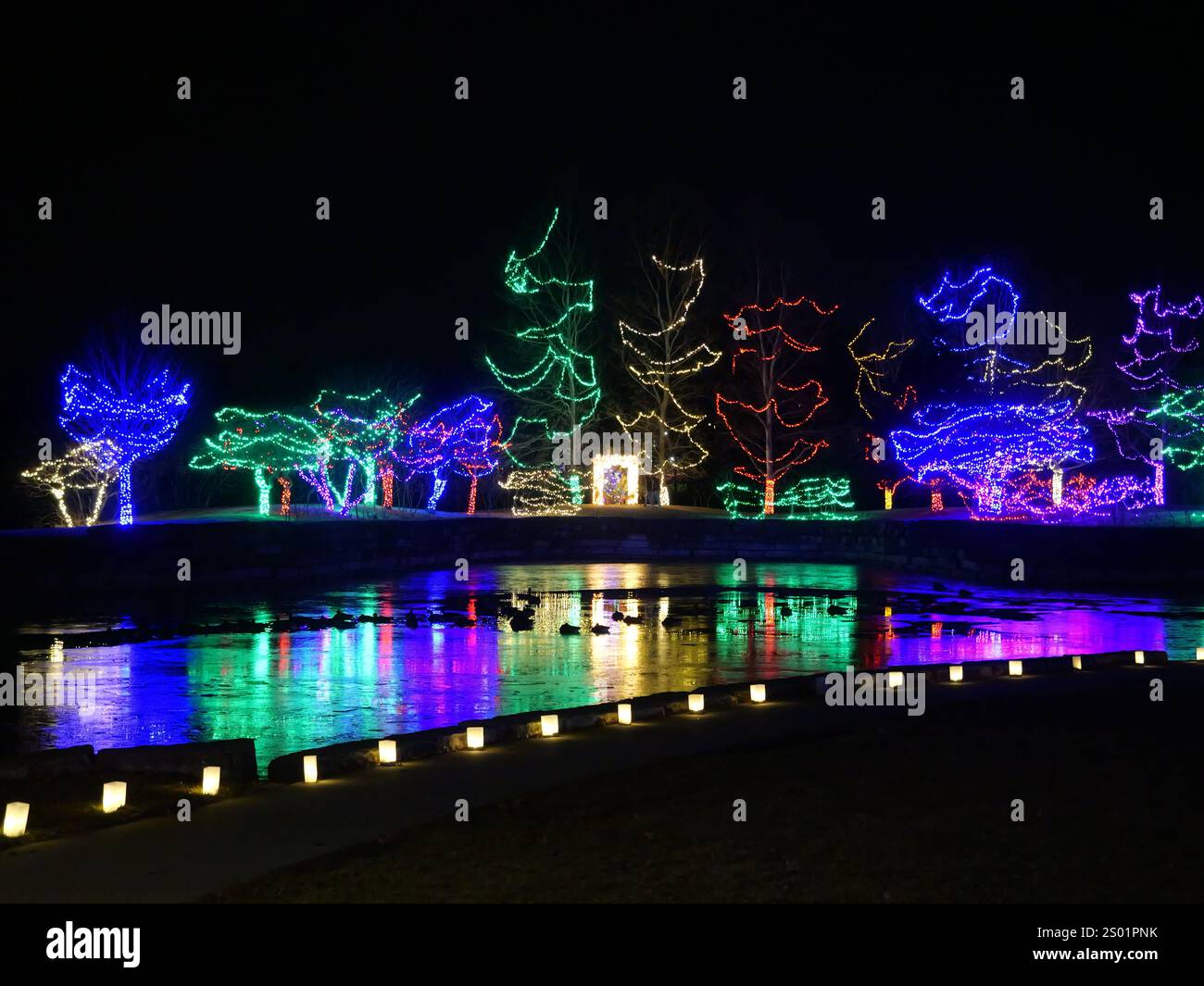 Olathe, Kansas - December 21, 2024: GLOLATHE Christmas Lights at Olathe ...