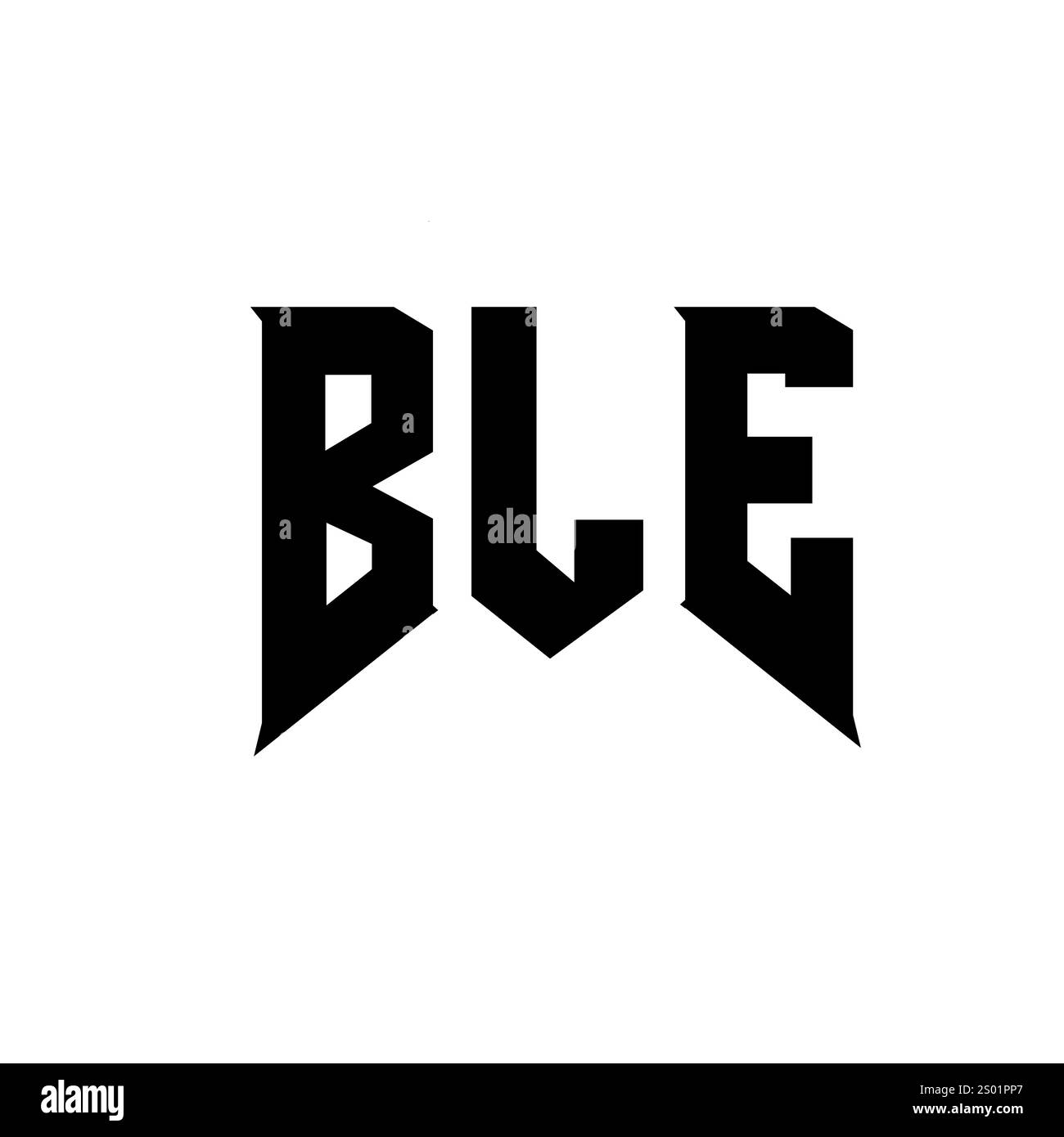 BLE letter logo design for technology company. BLE logo design black ...