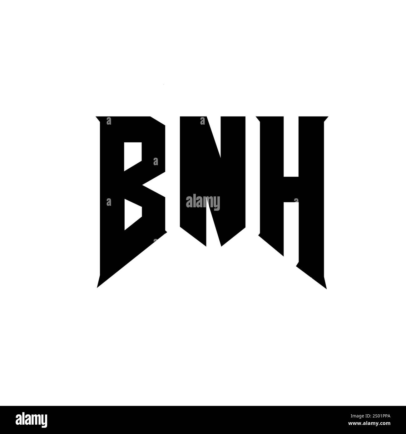 BNH letter logo design for technology company. BNH logo design black ...