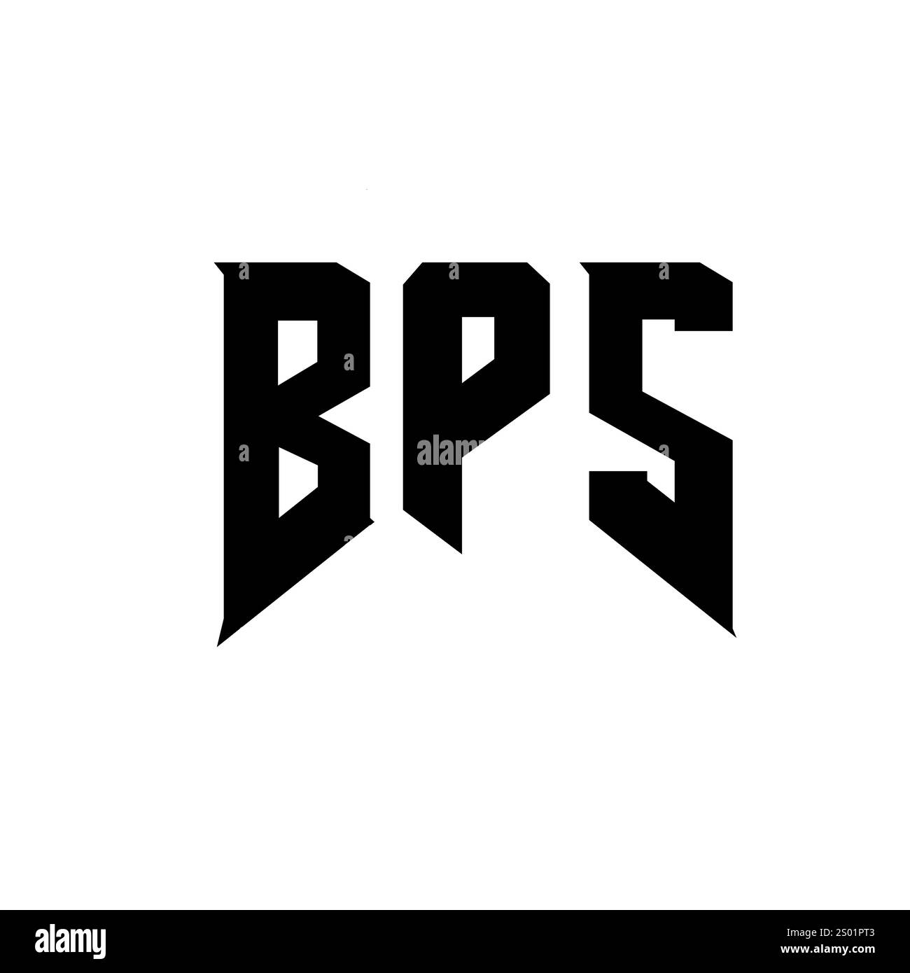 BPS letter logo design for technology company. BPS logo design black and white color combination ...