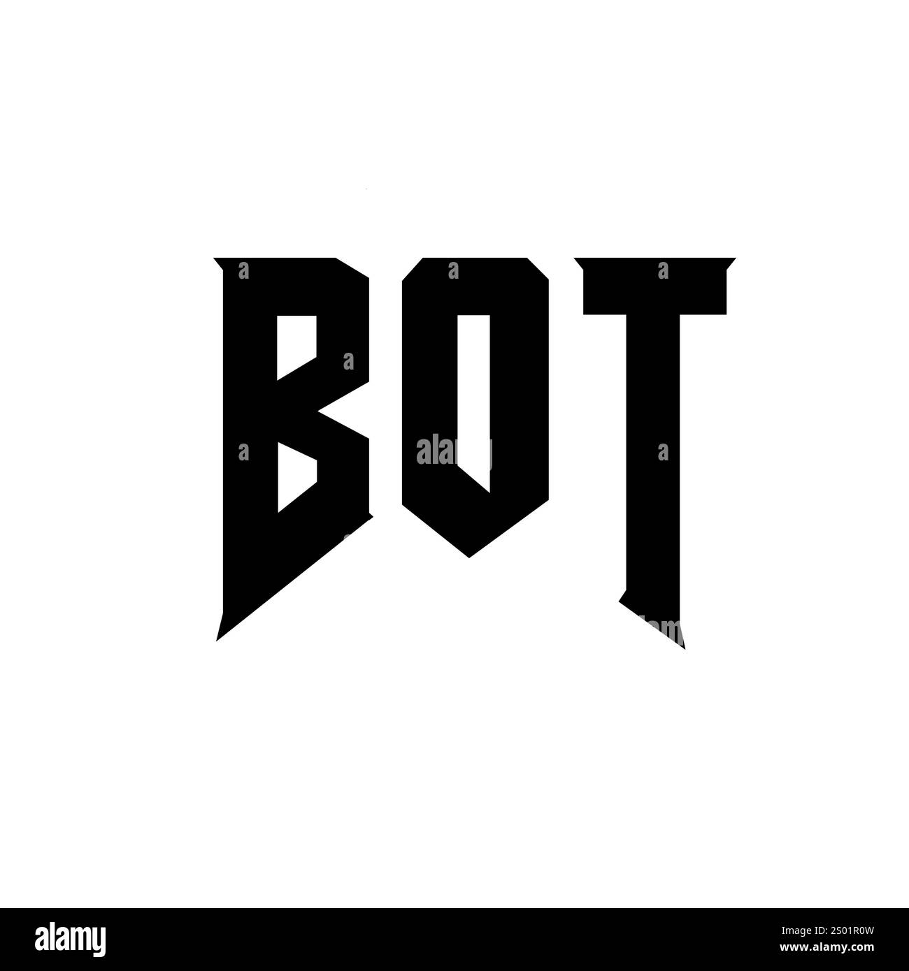 BOT letter logo design for technology company. BOT logo design black ...