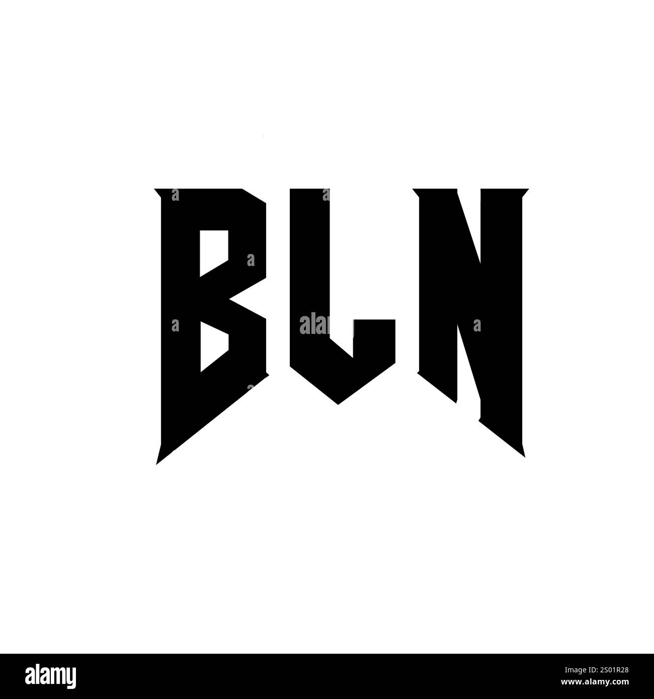 BLN letter logo design for technology company. BLN logo design black ...